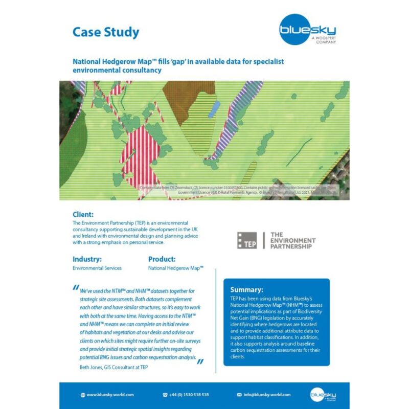 Case Studies - National Hedgerow Map - Bluesky International Ltd
